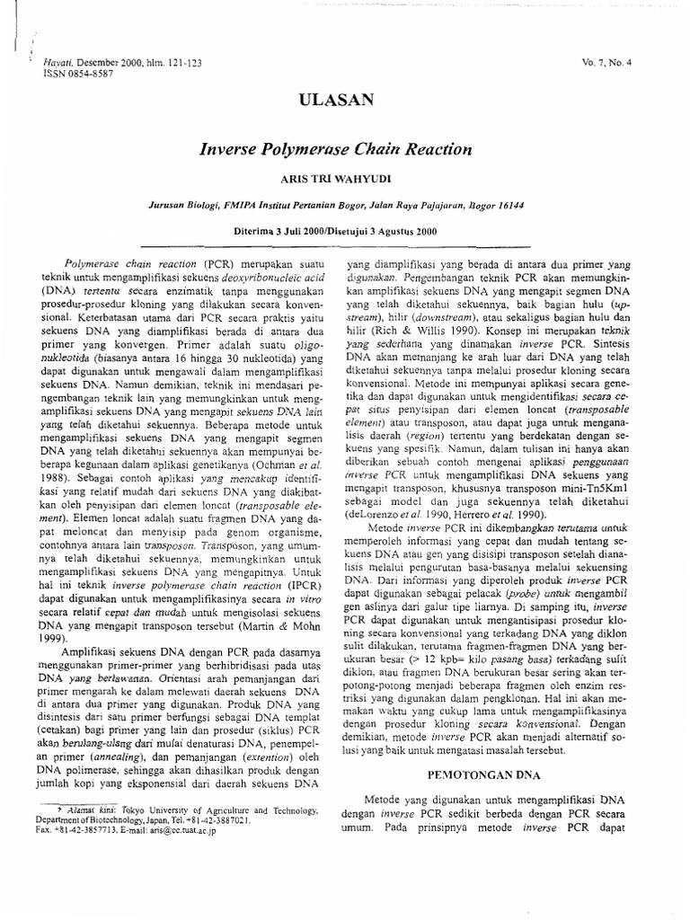 Inverse Polymerase Chain Reaction PDF | PDF