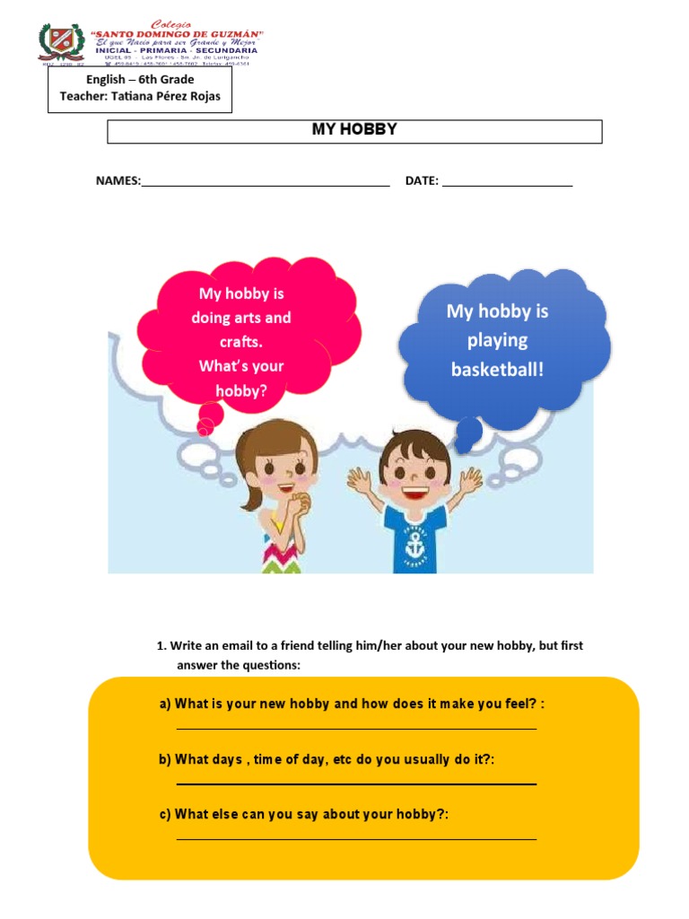 6th Grade My Hobby Virtual | PDF