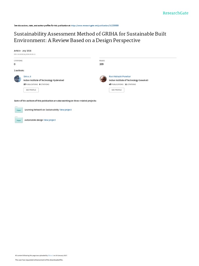 Sustainability Assessment | Download Free PDF | Green Building ...