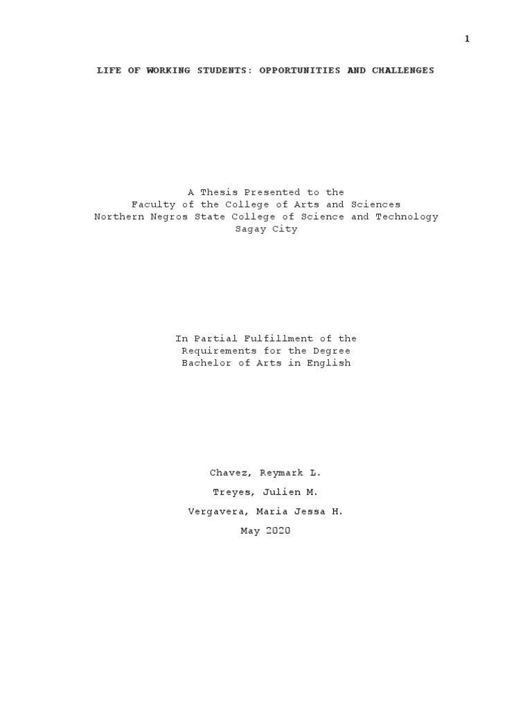 The Opportunities and Challenges of Working While Studying: A ...