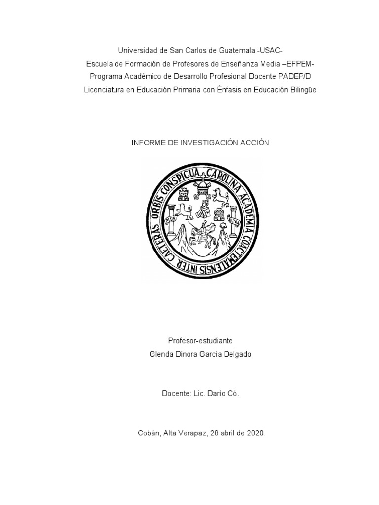 Informe Final Proyecto de Investigacion-Accion1 | PDF | Comprensión ...