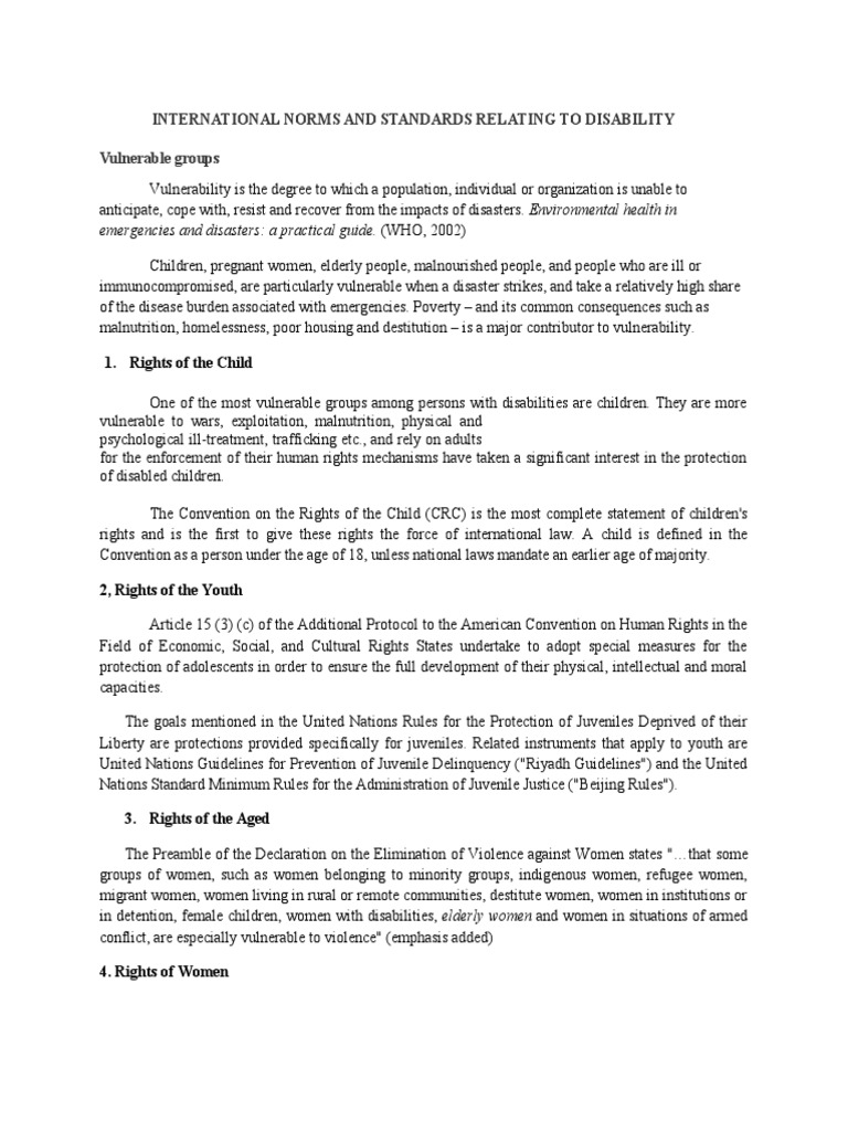 Human Rights of The Vulnerable Groups | PDF | Millennium Development ...