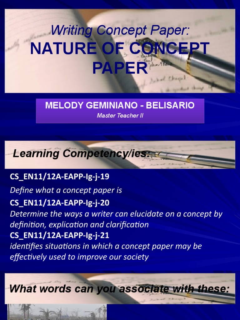 Writing Concept Paper | PDF | Concept | Writers