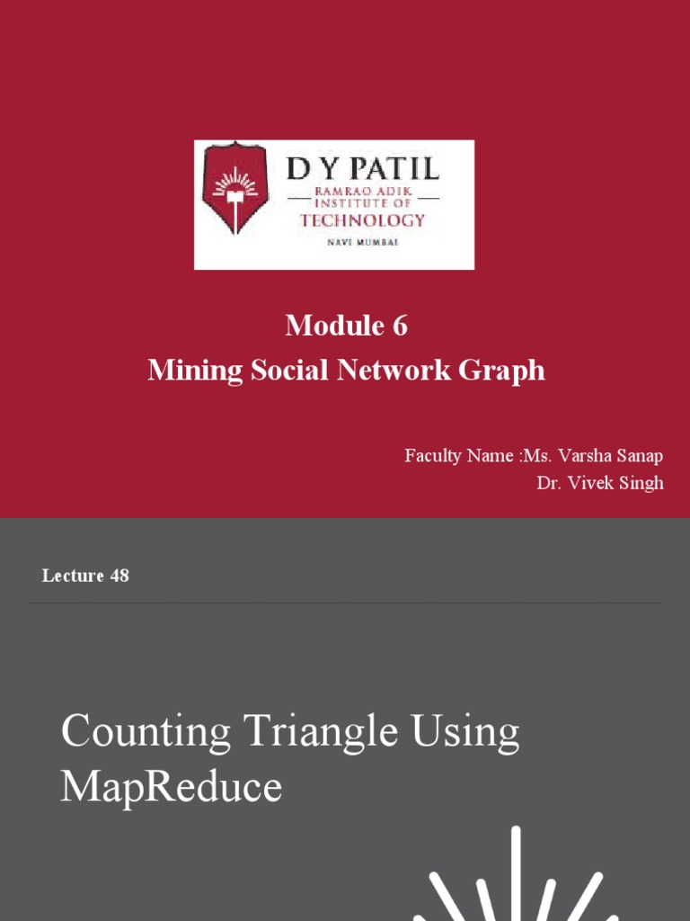 Mining Social Network Graph: Faculty Name:Ms. Varsha Sanap Dr. Vivek ...