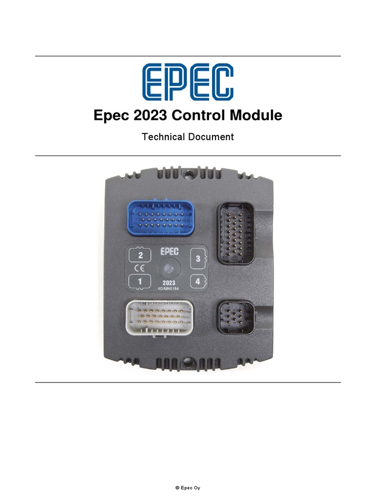 Epec 2023 Control Module: Technical Document | PDF | Electrical Impedance | Programmable Logic ...