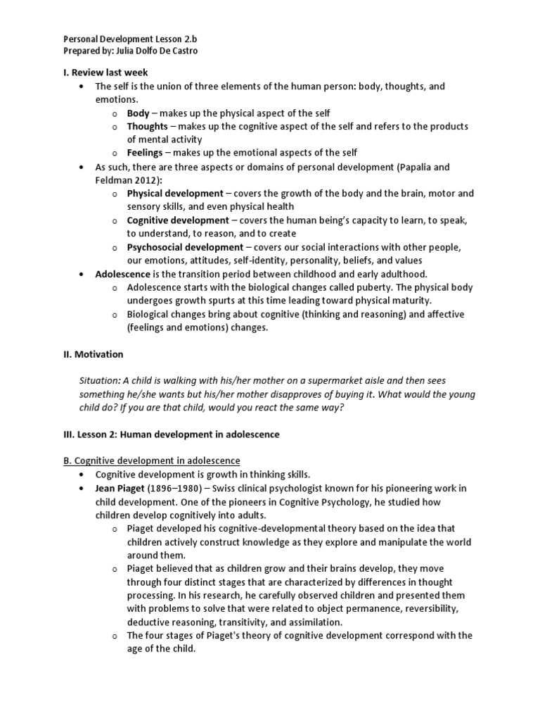 Cognitive Development in Adolescence | PDF | Adolescence | Human ...