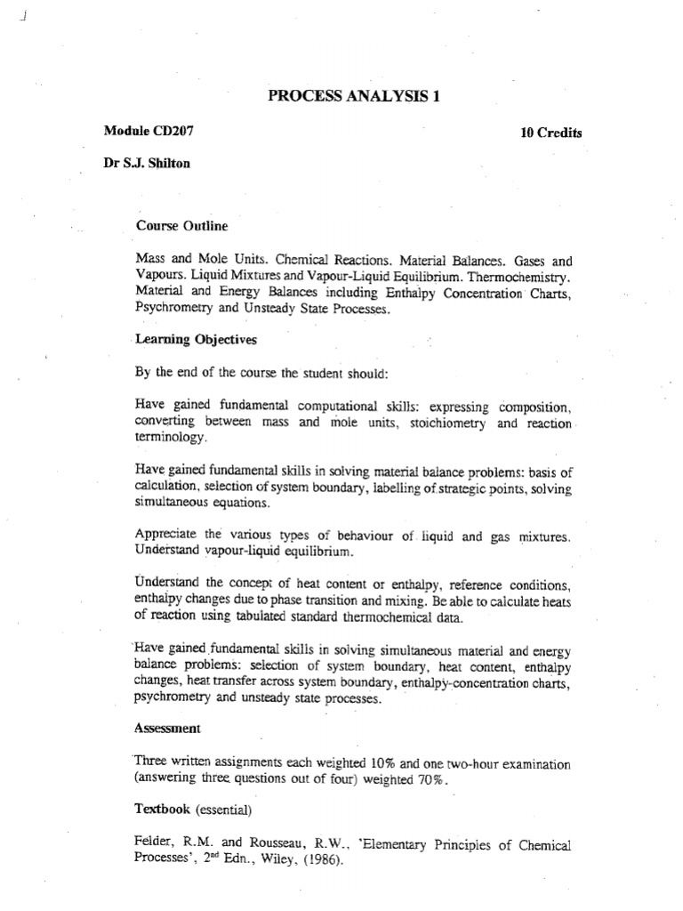 Process Analysis | PDF