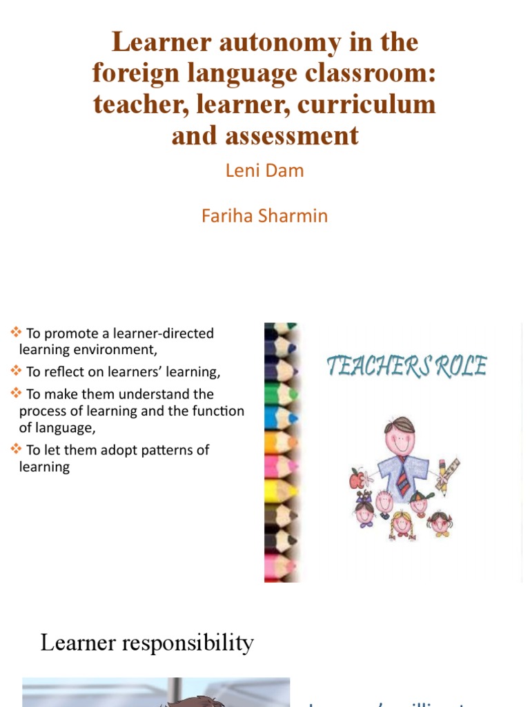 Learner Autonomy in The Foreign Language Classroom | PDF | Self-Improvement