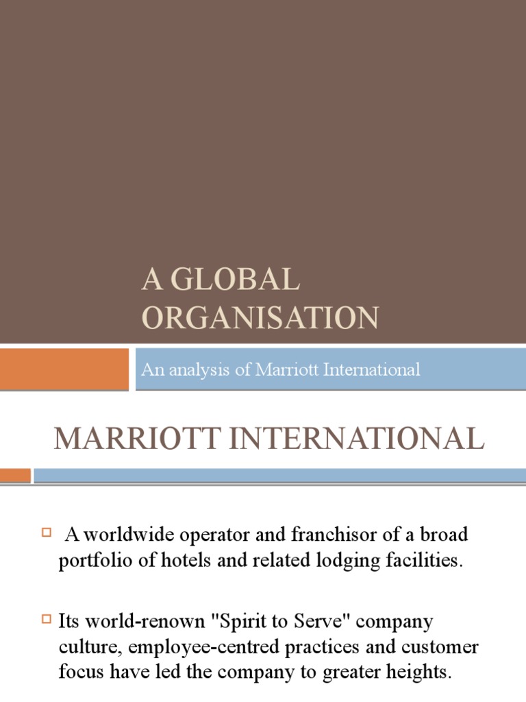 A Global Organisation: An Analysis of Marriott International | PDF ...