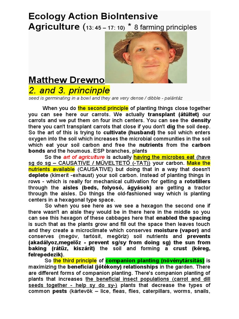 Ecology Action BioIntensive Agriculture | PDF | Legume | Soil