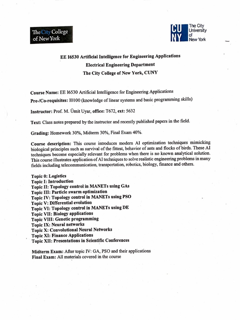 AI Engineering Course Syllabus | PDF