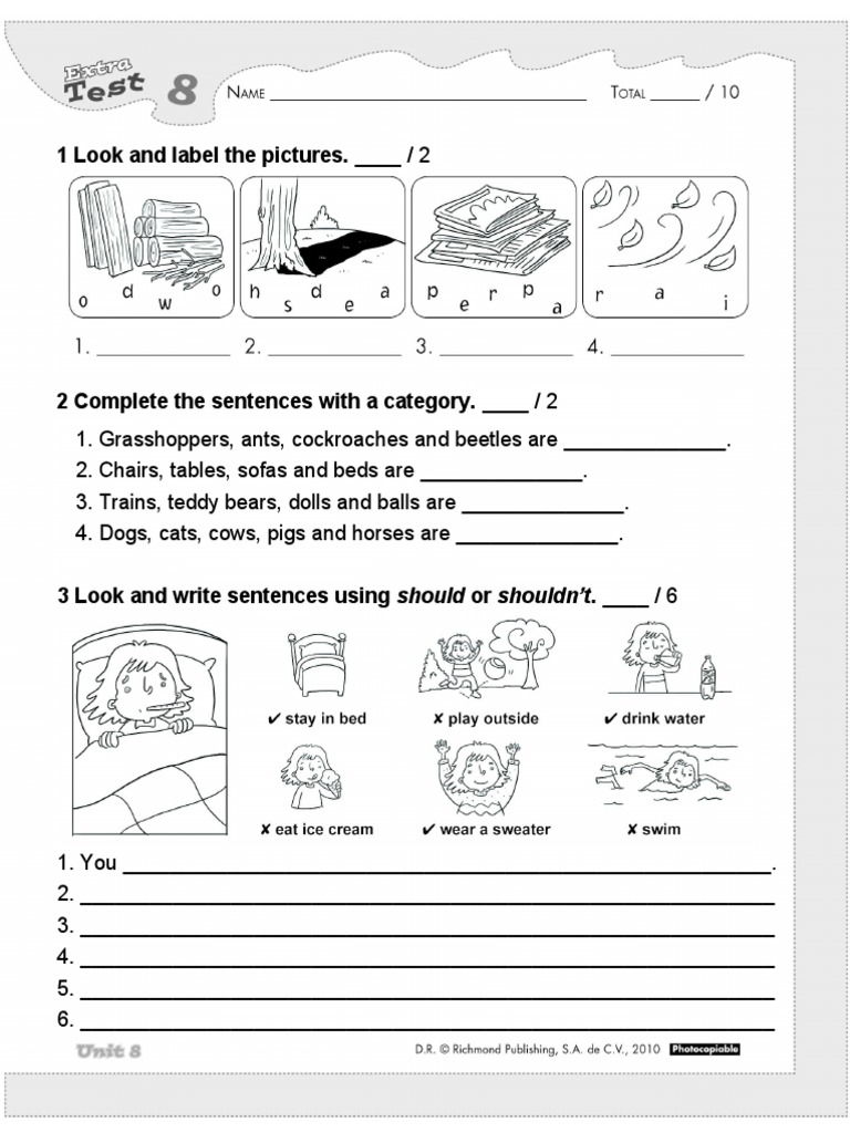 1 Look and Label The Pictures. - / 2 | PDF