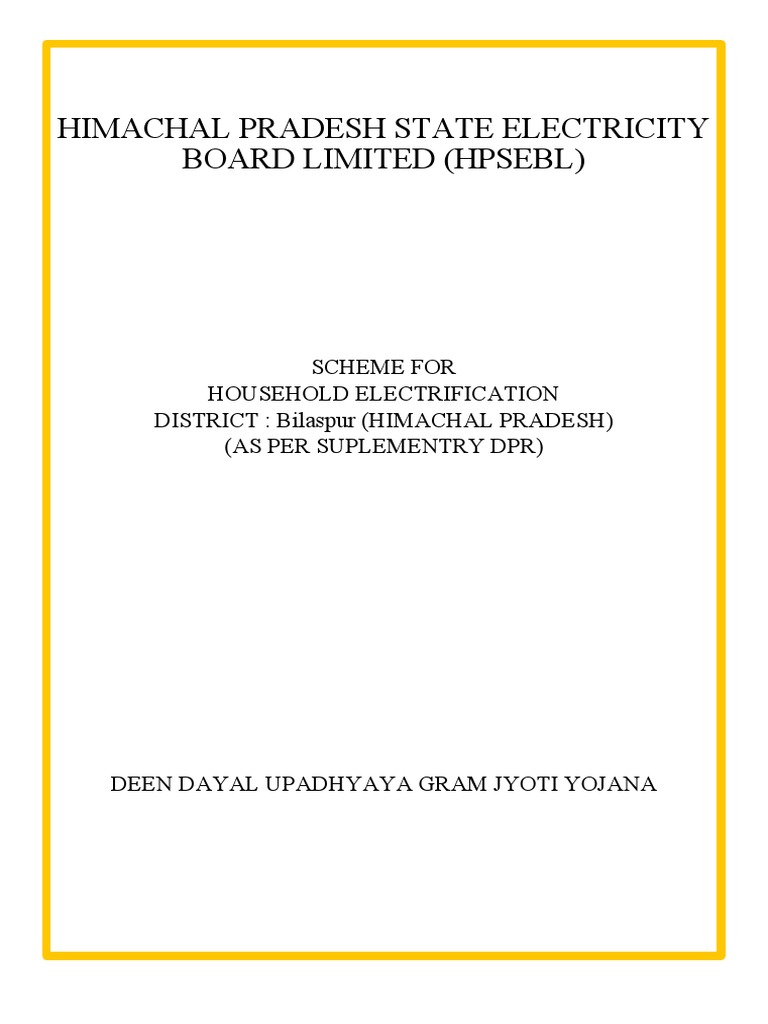 Himachal Pradesh State Electricity Board Limited (Hpsebl) | PDF ...