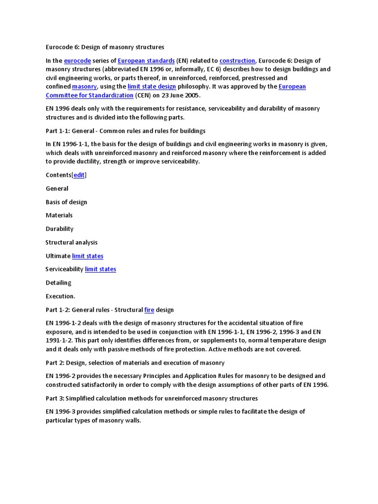 Eurocode European Standards Construction | PDF