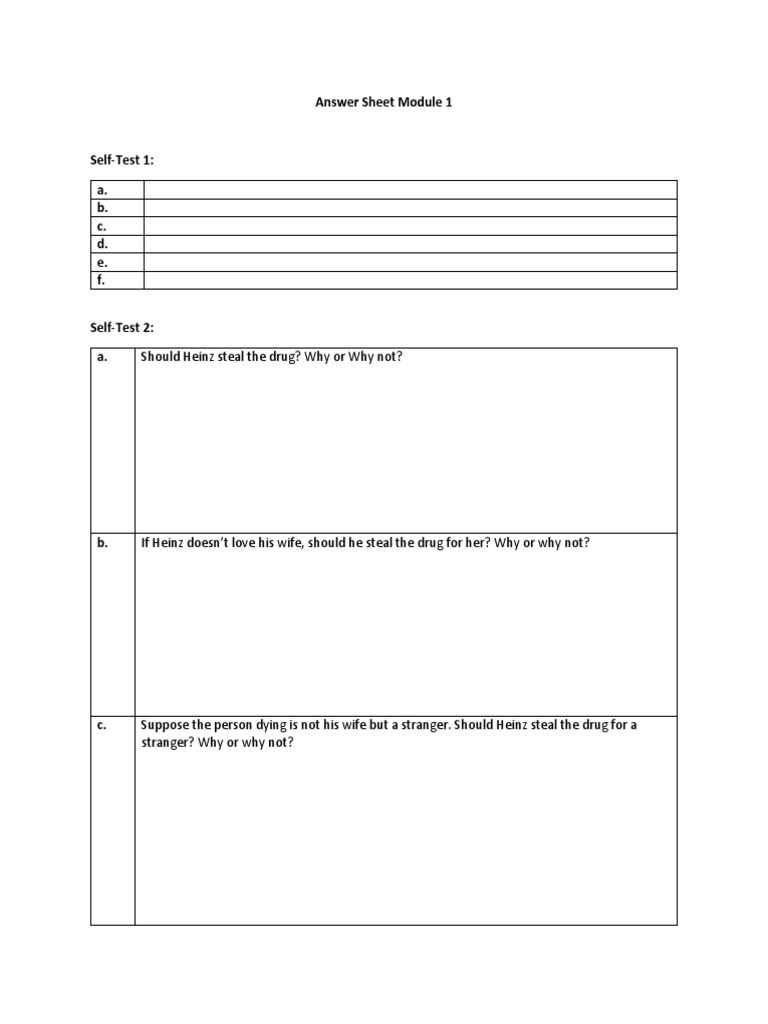 Answer Sheet (Module 1-4) | PDF | Chernobyl Disaster | Medicine