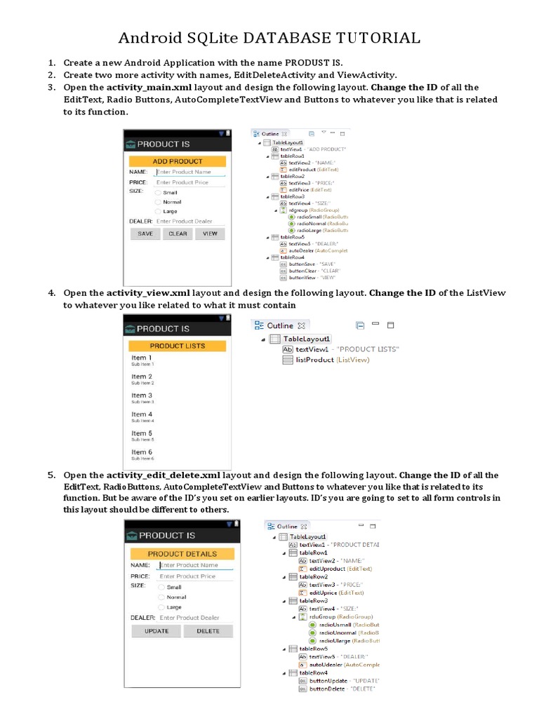 Android Sqlite Database Tutorial Pdf Method Computer Programming