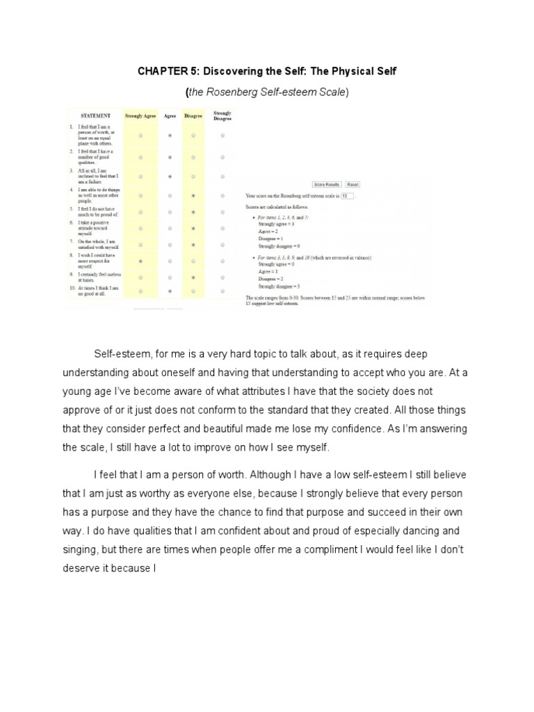 CHAPTER 5: Discovering The Self: The Physical Self (The Rosenberg Self ...