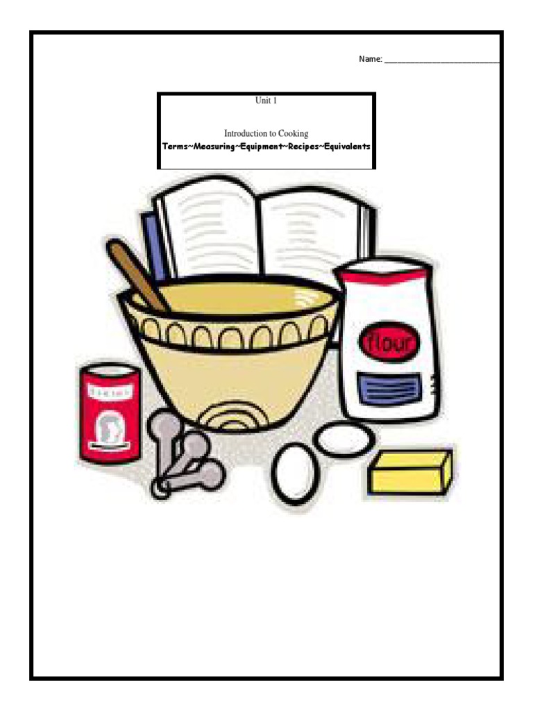Introduction Cooking | PDF | Tablespoon | Teaspoon