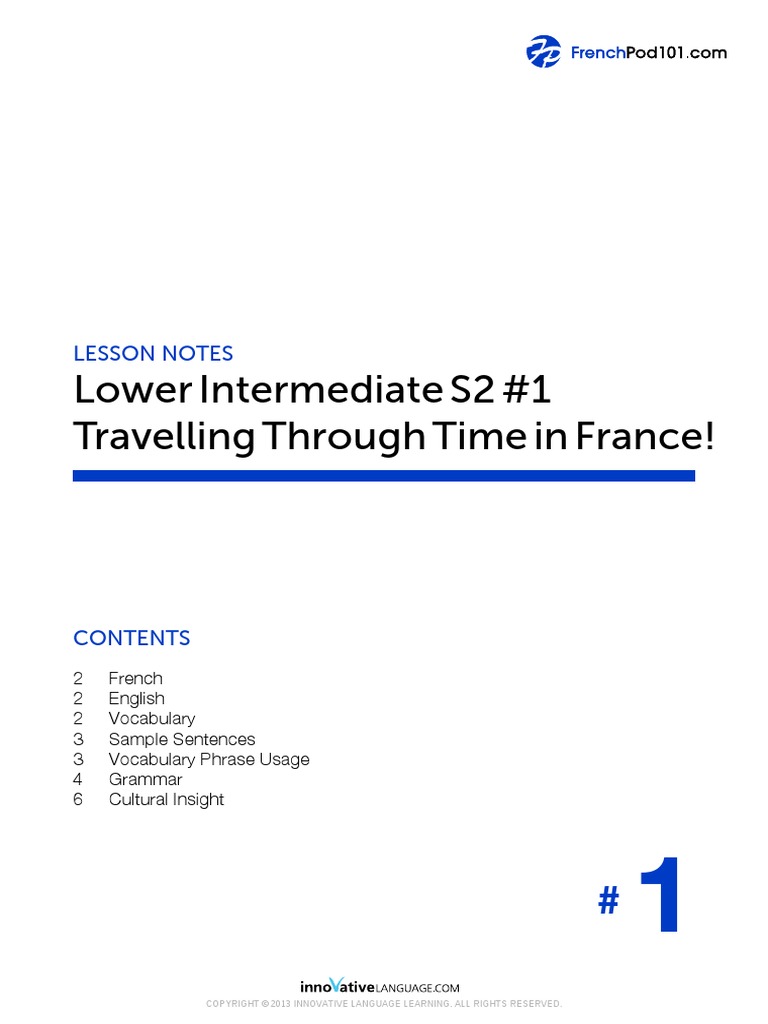 Lesson de Français, 1 (Avanced) | PDF | Grammatical Tense | Linguistic ...