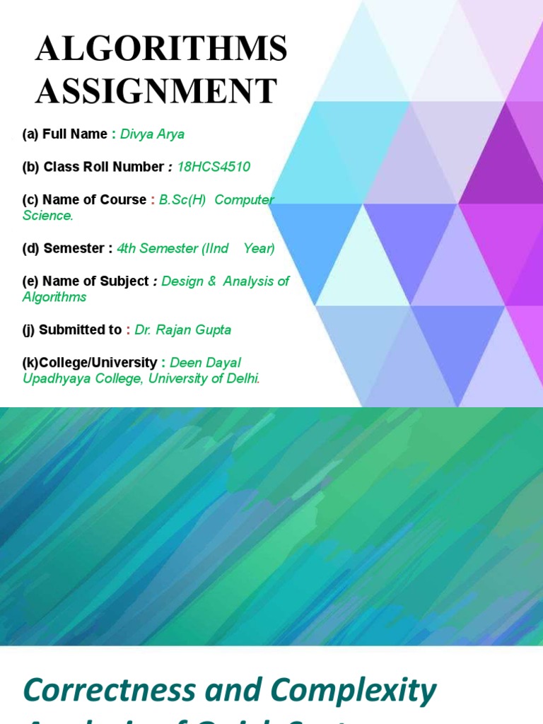 Correctness and Complexity Analysis of Quick Sort | PDF | Discrete Mathematics | Computer ...