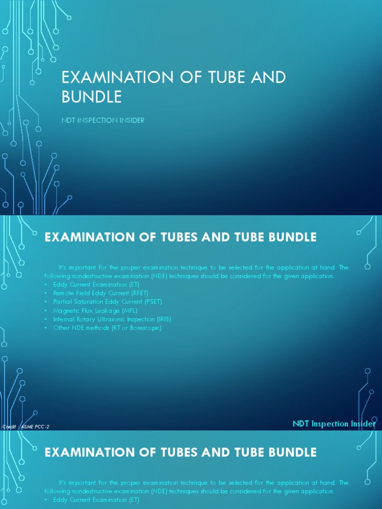 Examination of Tube and Bundle | PDF | Nondestructive Testing ...