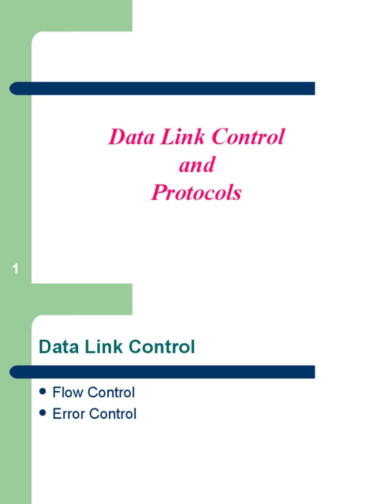 Unit 2 Topic 8 9 Flow Control Download Free Pdf Error Detection And Correction