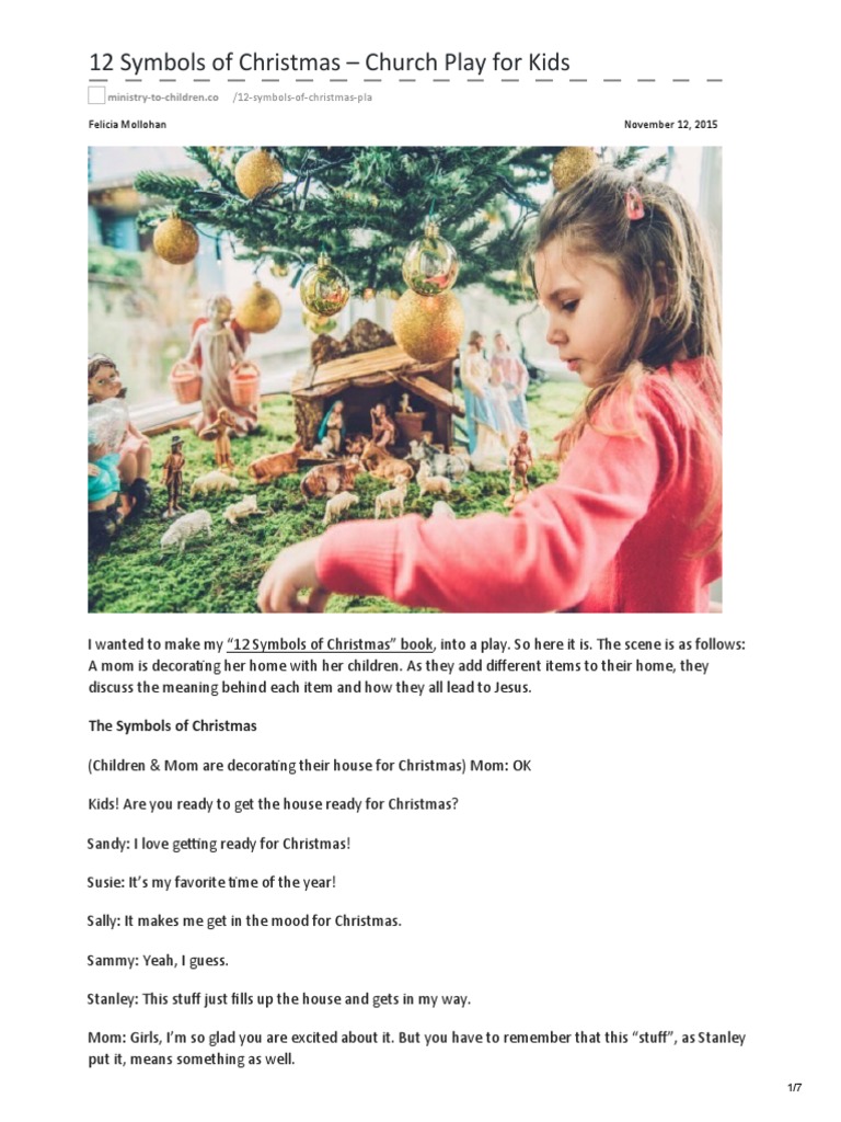 12 Symbols of Christmas Church Play For Kids | PDF | Biblical Magi ...