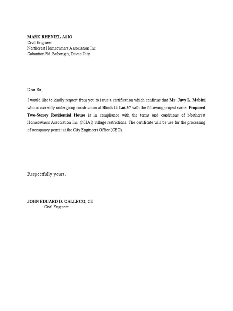 Northcrest Letter Request | PDF