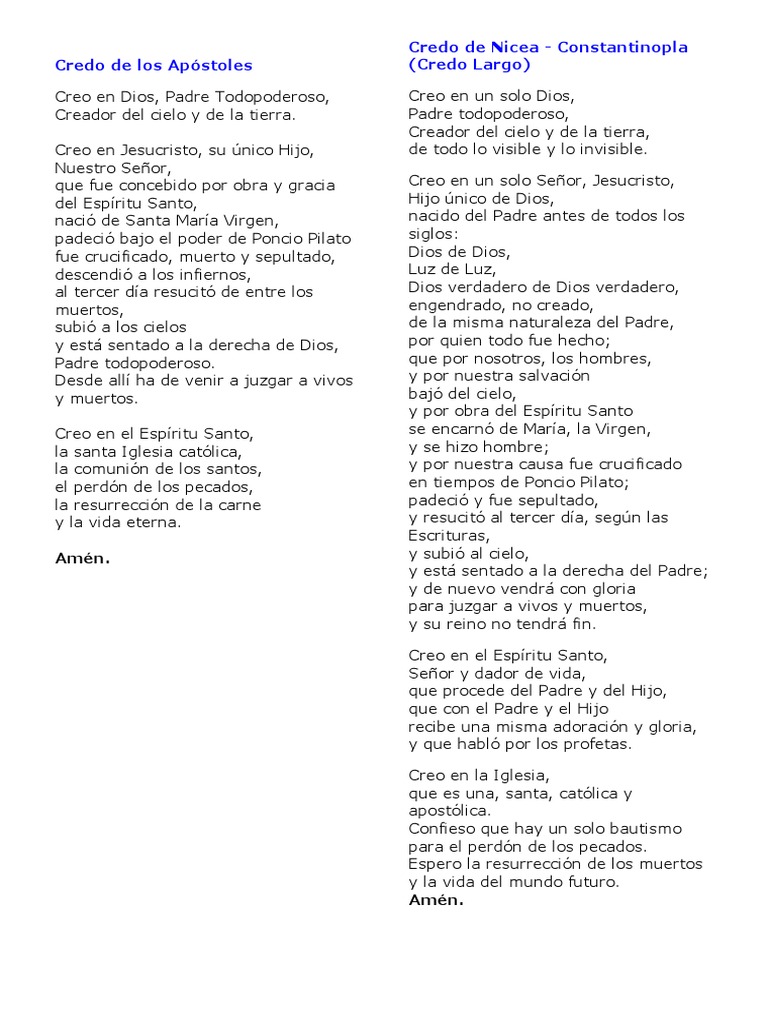 Credo de Los Apóstoles | PDF | espíritu Santo | María, madre de Jesús