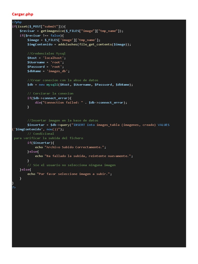 PHP Imagen | PDF | SQL | Datos de computadora