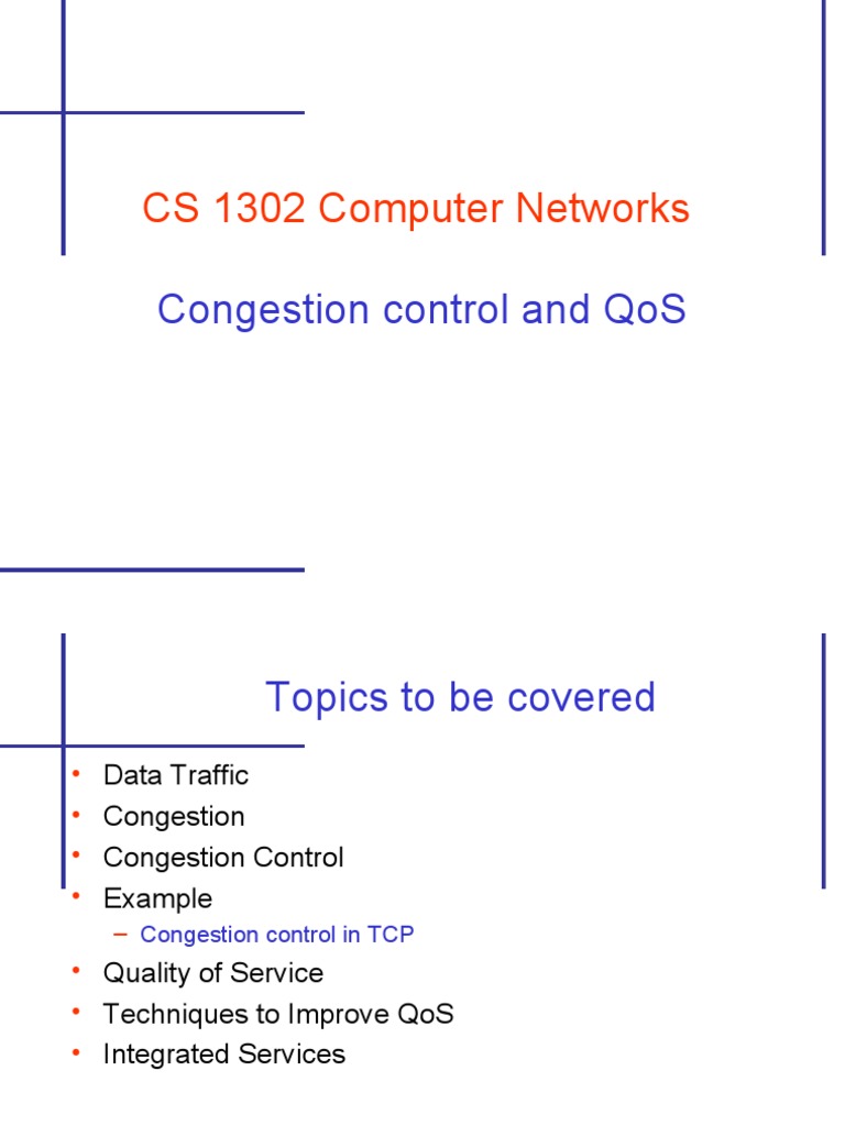 Congestion Control and QoS in Networks | PDF | Network Congestion ...