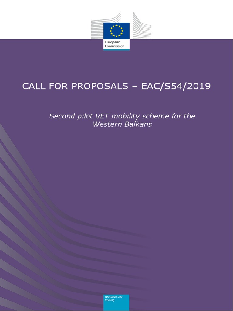 Call For Proposals - Eac/S54/2019: Second Pilot VET Mobility Scheme For ...
