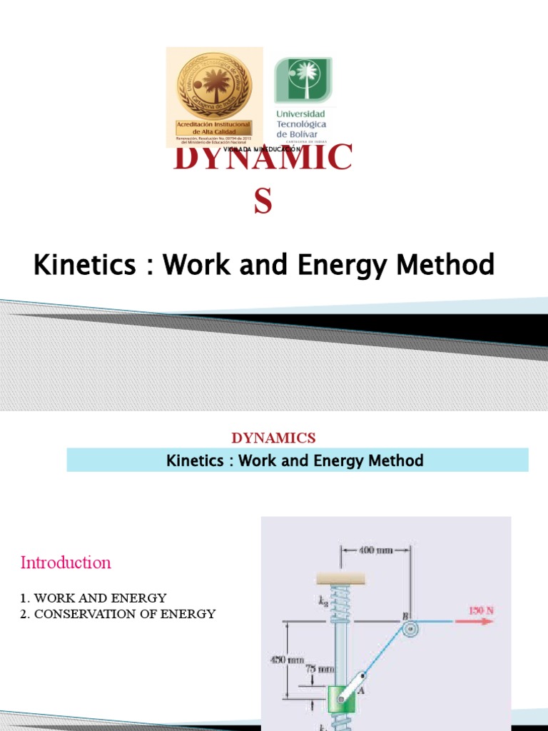 Dynamic S: Kinetics: Work and Energy Method | PDF
