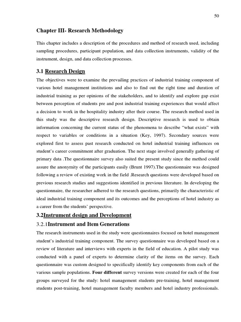 Chapter III-Research Methodology: 3.2.1instrument and Item Generations ...