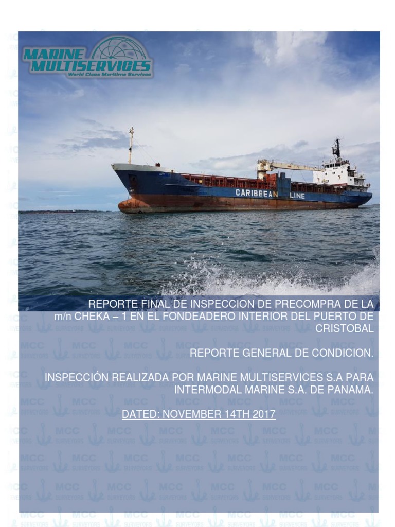 Vessel Conditions Report Cheka 1 - Final | PDF | Nature