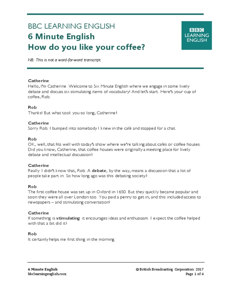 How Do You Like Your Coffee | PDF | Coffeehouse