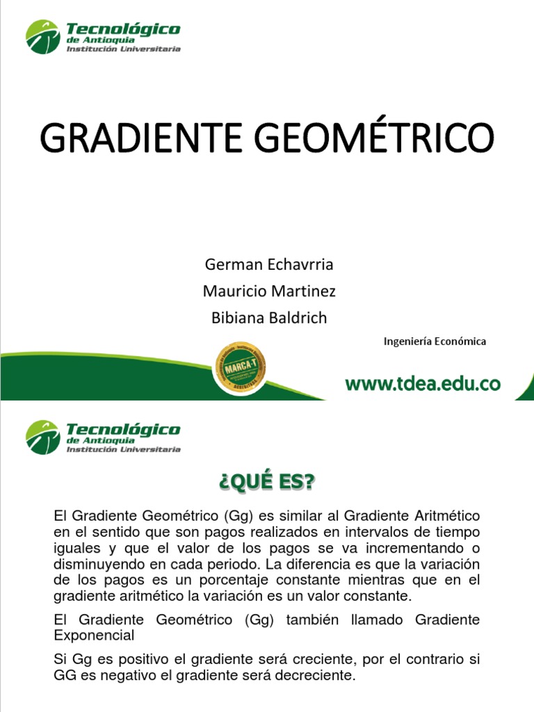 Gradiente Geometrico | PDF | Enseñanza de matemática | Economias