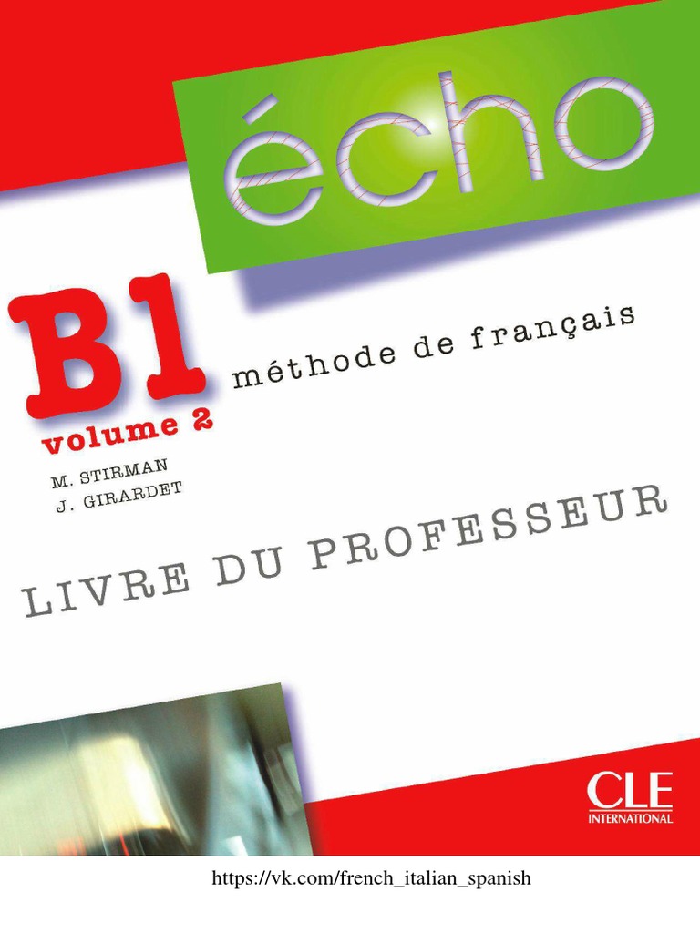Echo b1 v2 Livre Du Prof VK Com French Italian Spanish PDF | PDF