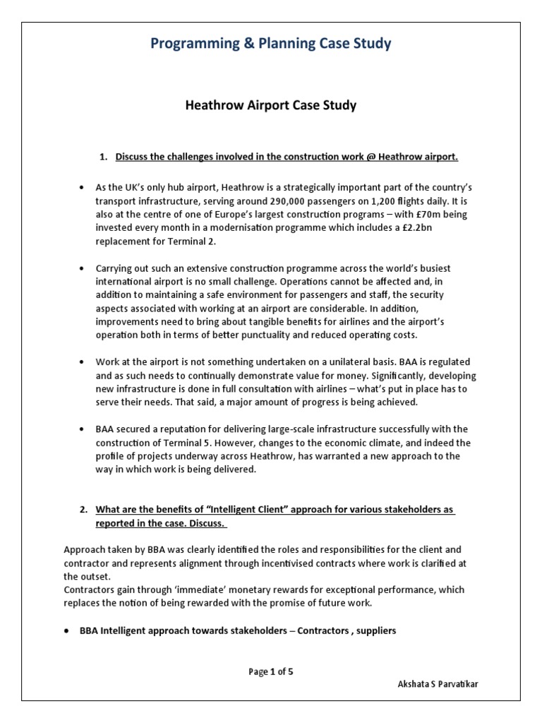 Heathrow Airport Case Study | PDF | Airport | Airlines