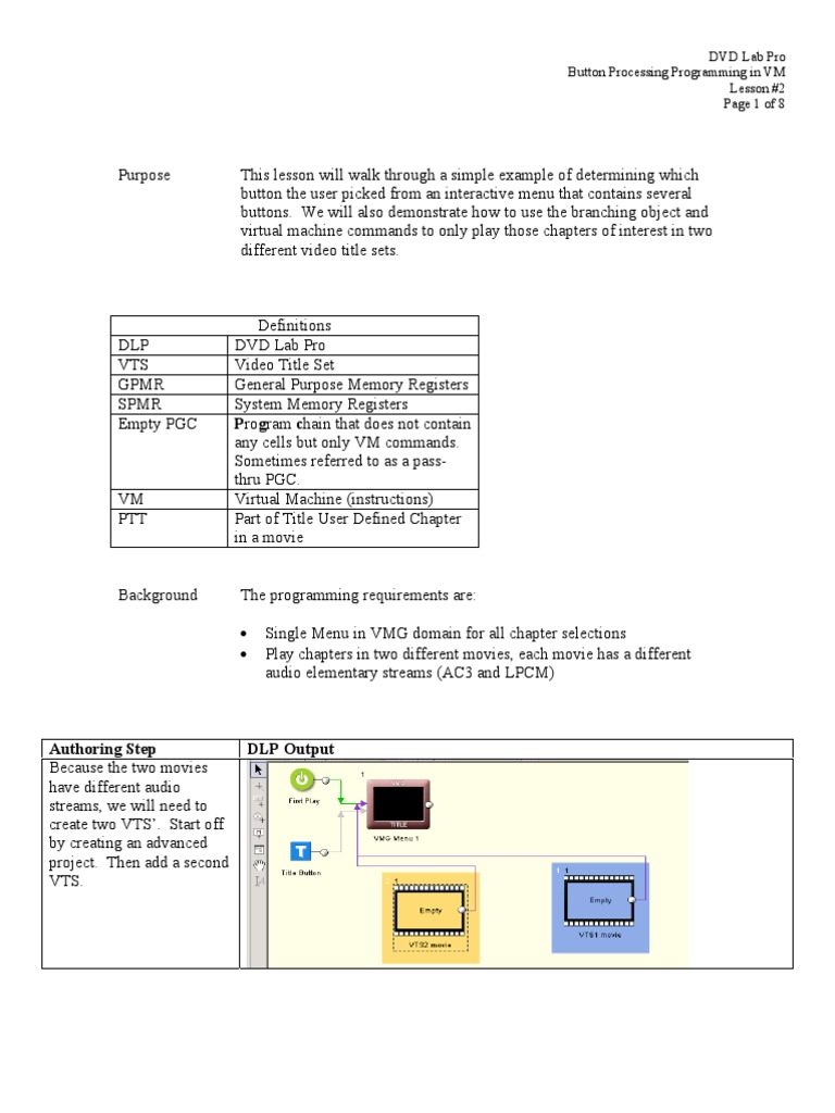 Using Branching Objects in DVD Lab Pro | PDF | Virtual Machine | Computer Engineering
