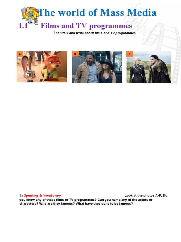 The World of Mass Media: 1.1 Films and TV Programmes | PDF