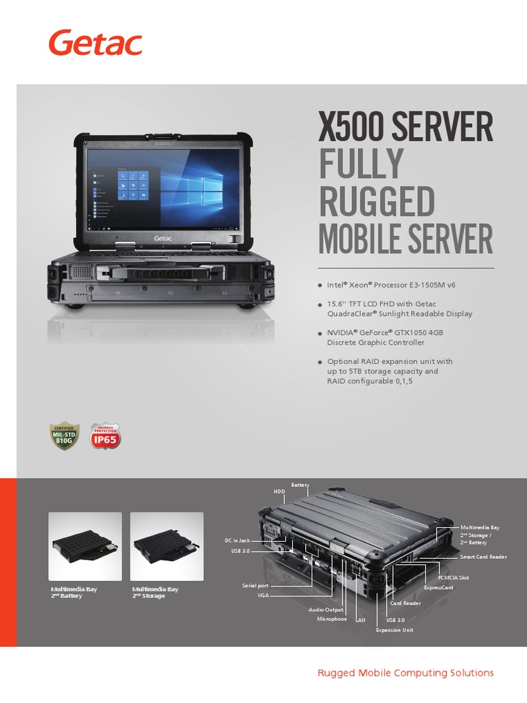 X500 Server: Fully Rugged Mobile Server | PDF | Solid State Drive ...
