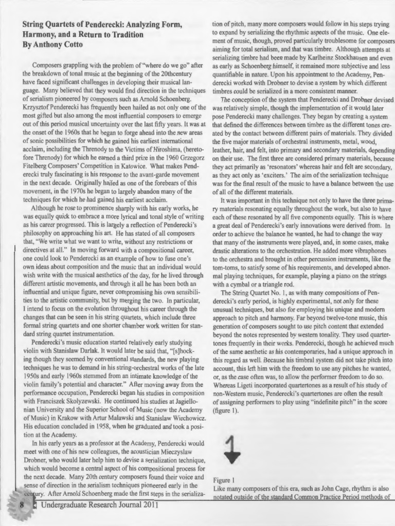 Penderecki's String Quartets | PDF | Chamber Music | String Instruments
