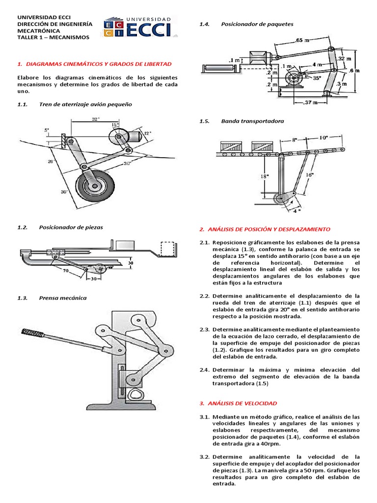 Análisis cinemático y dinámico de mecanismos mediante diagramas ...
