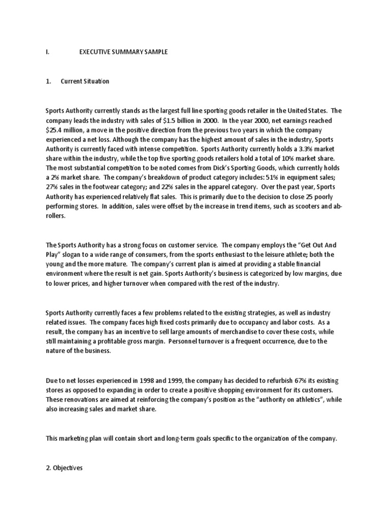 Executive Summary Template 22 | PDF | Gross Margin | Retail