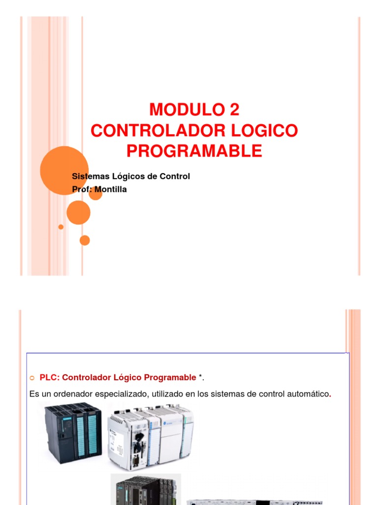 Modulo 2 Controlador Logico Programable | PDF | Controlador lógico ...