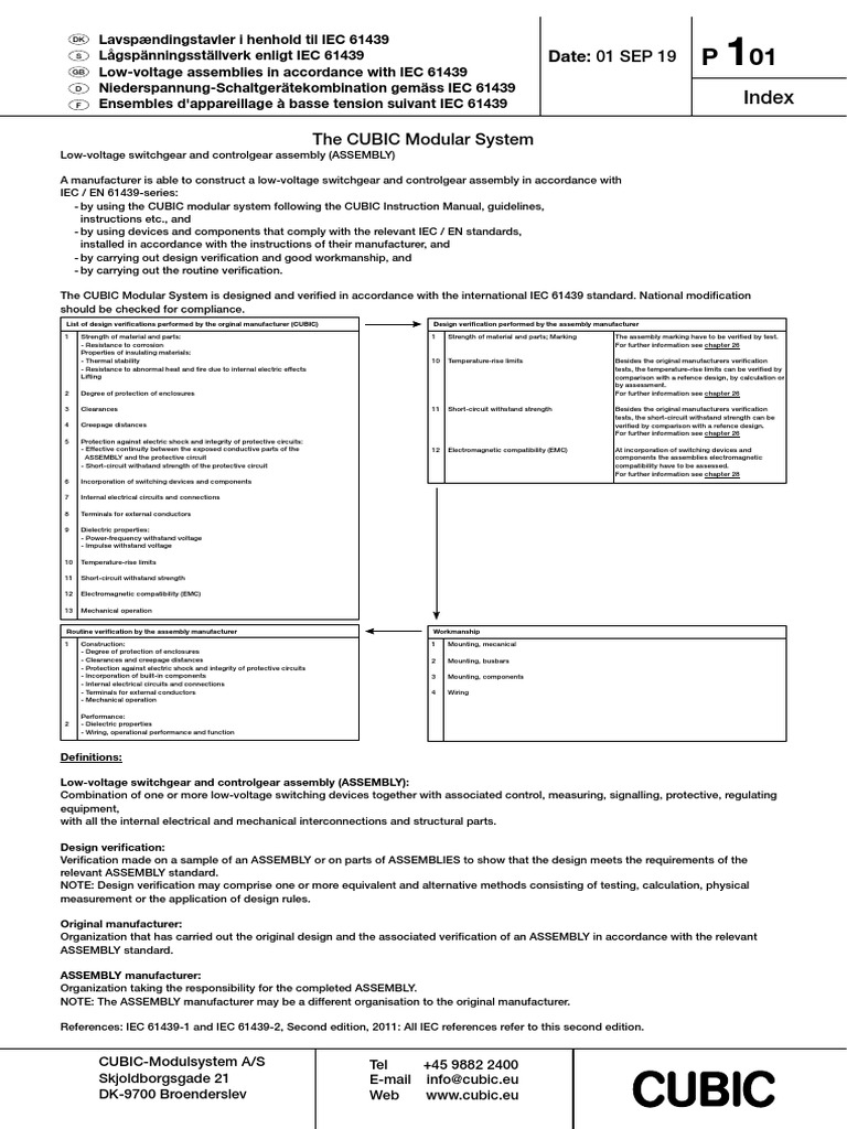 The CUBIC Modular System: Index | PDF | Electromagnetic Compatibility ...