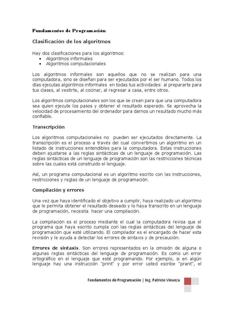 Algoritmos Clasificación | PDF | Lenguaje de programación | Compilador