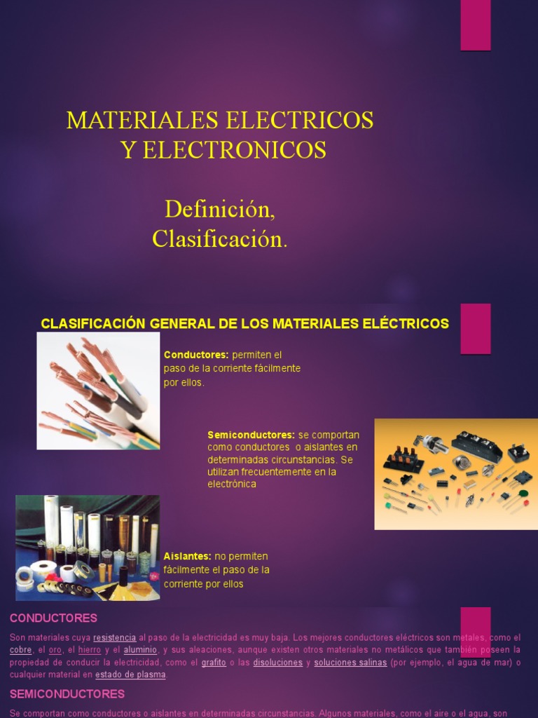 F-Materiales Electricos y Electronicos | PDF | Aislador (Electricidad ...