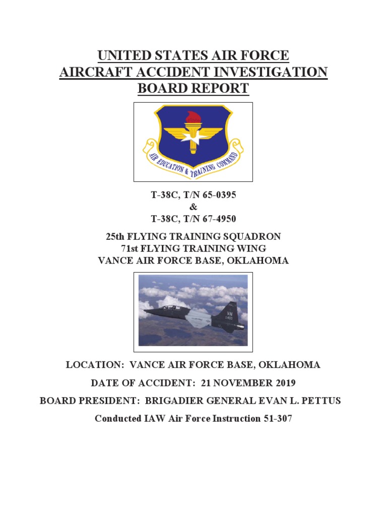 United States Air Force Aircraft Accident Investigation Board Report ...